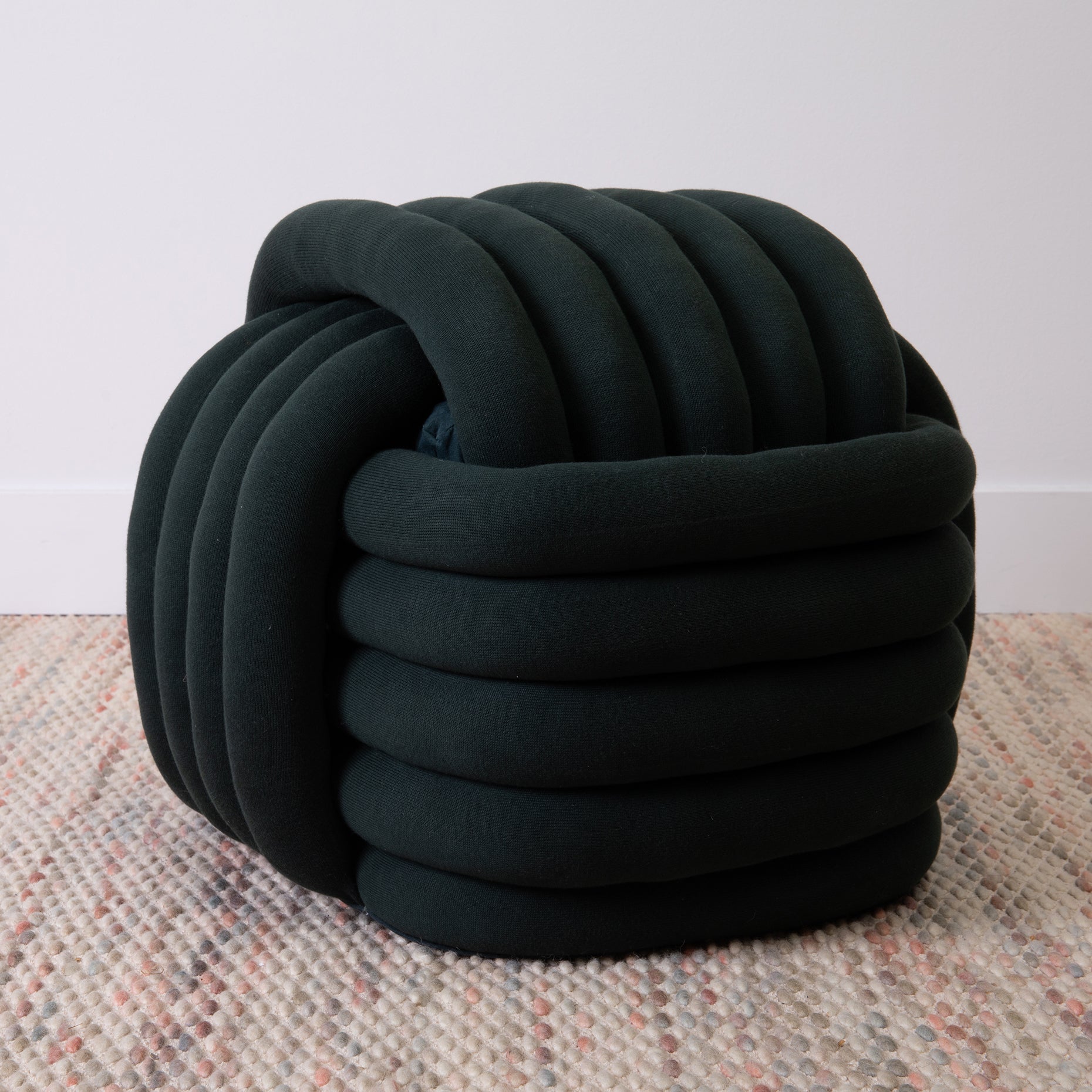 Knotted pouf - Large - Antique green – Pink Lemonade